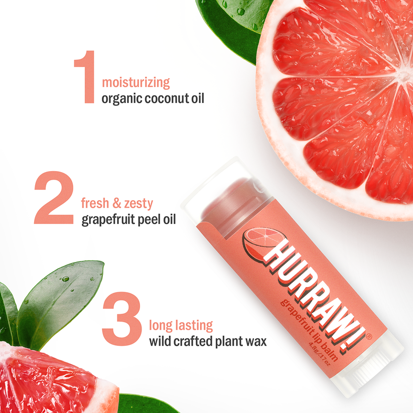 Hurraw! Grapefruit Lip Balm : Vegan & Organic lip care. – Hurraw! Balm ...