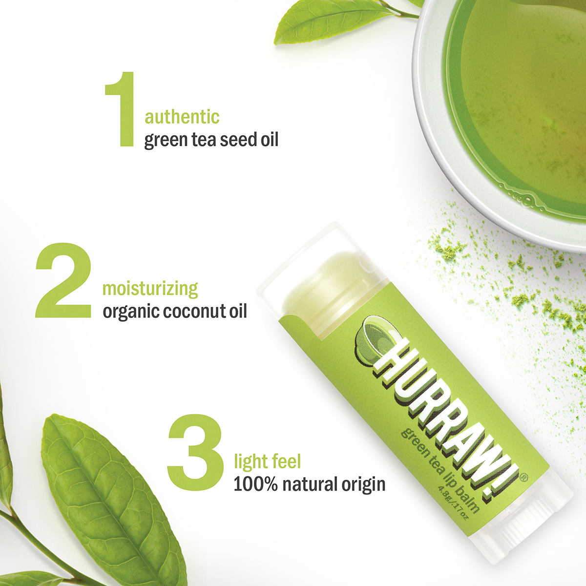 Hurraw! Green Tea Lip Balm : Vegan & Organic lip care. – Hurraw! Balm ...